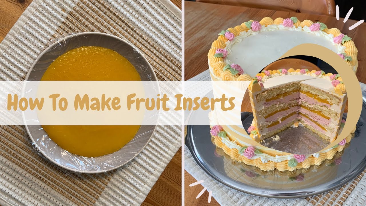 How To Make Fruit Inserts for Layered Cakes - Mango Fruit Jelly - YouTube