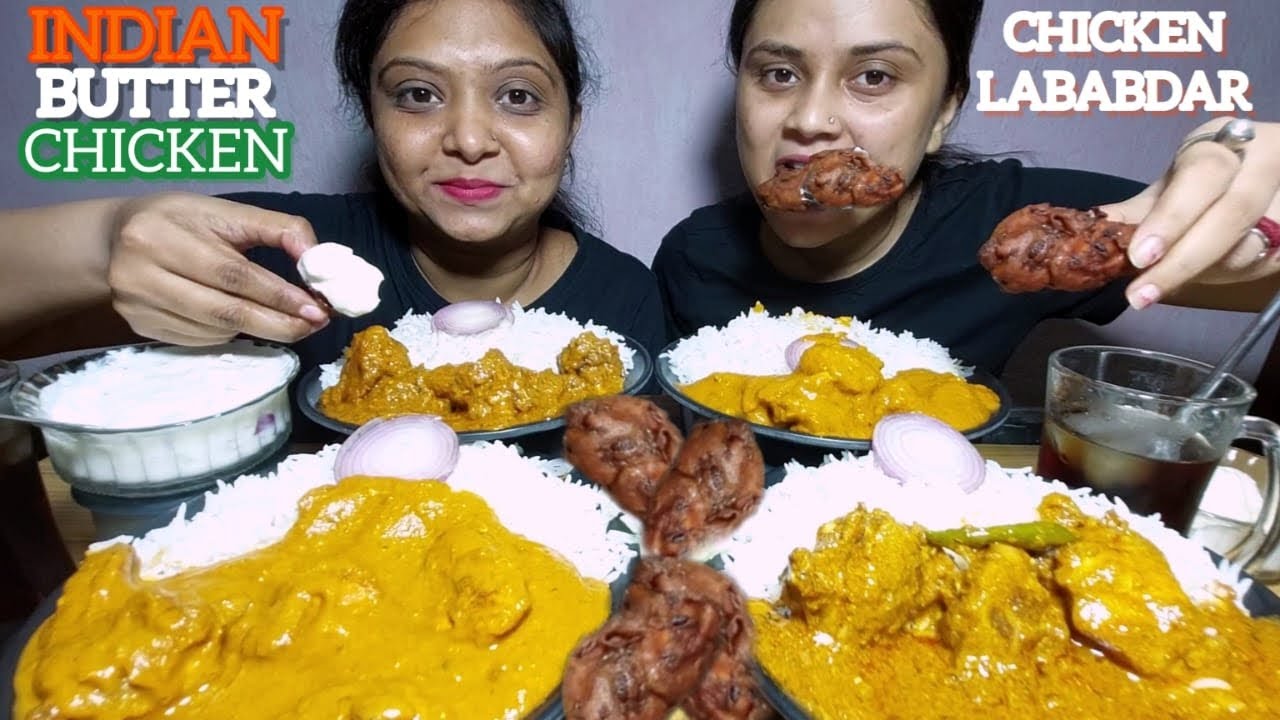 Indian Butter Chicken 🔥 Chicken Lababdar with Basmati Rice || Crispy ...