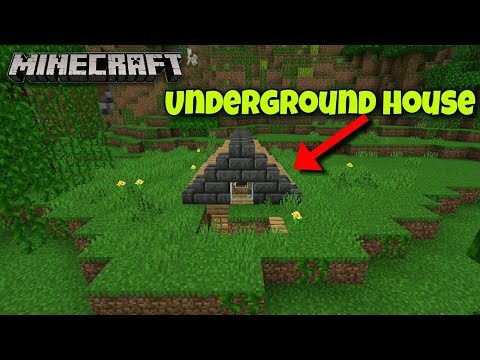 how to build Underground small house in Minecraft - YouTube