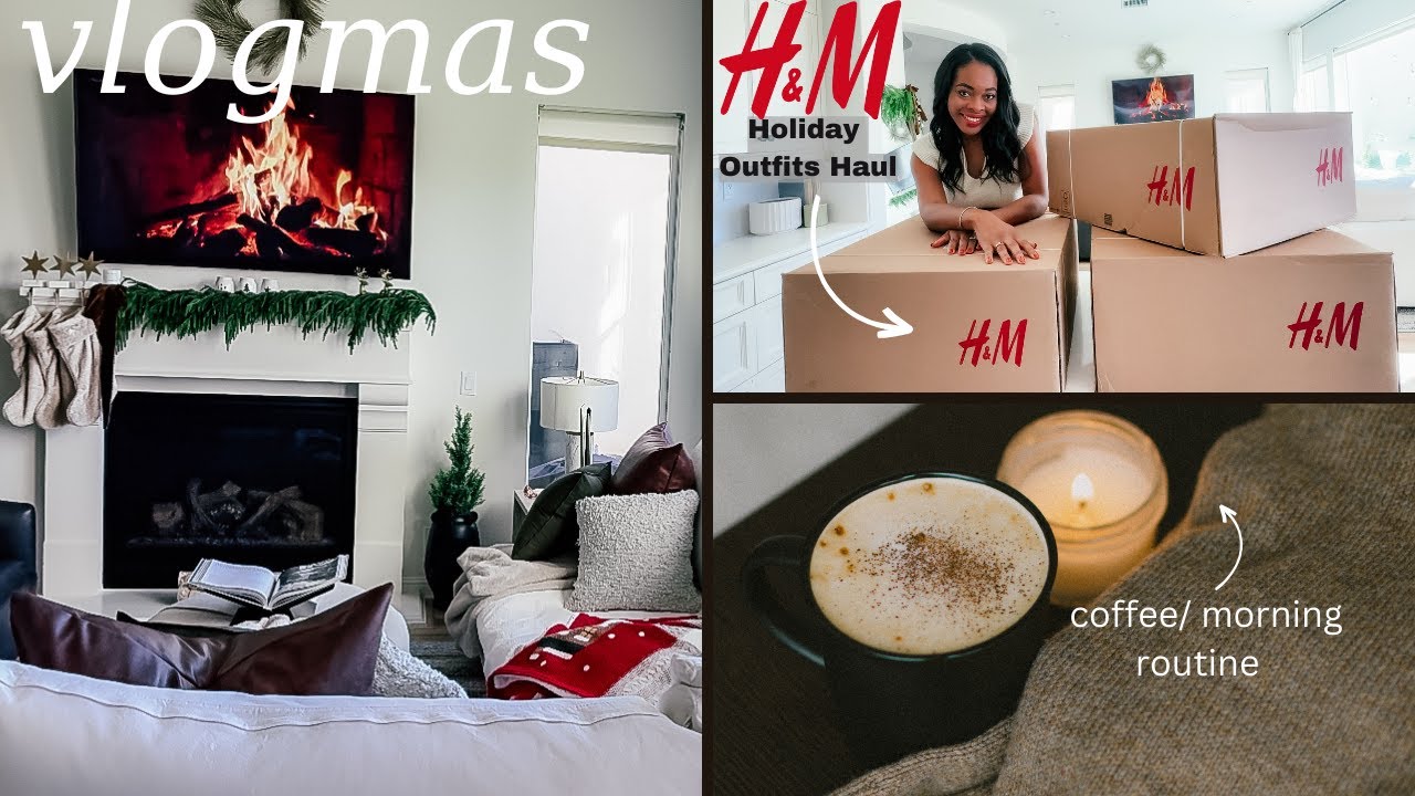 🎄VLOGMAS is HERE: H&M CLASSY Holiday Haul & Try-on + Cozy Morning ...