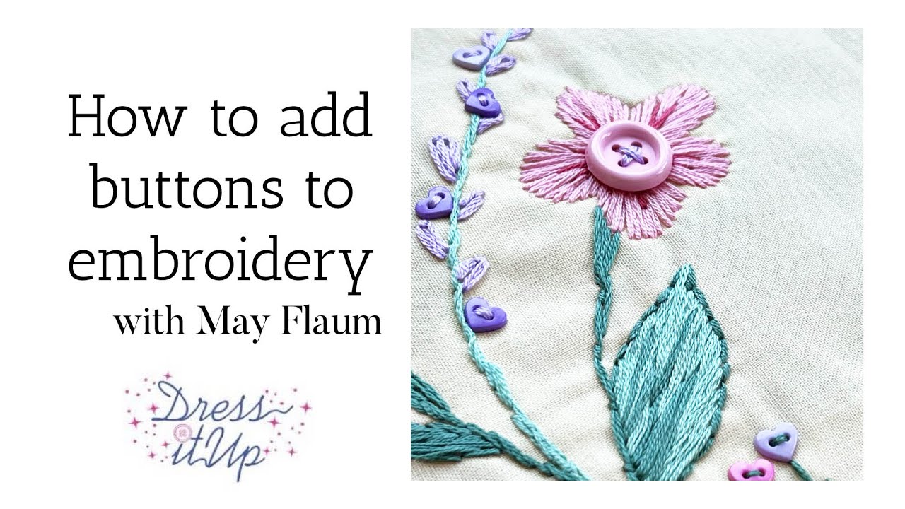 How To Embroider with Buttons - YouTube