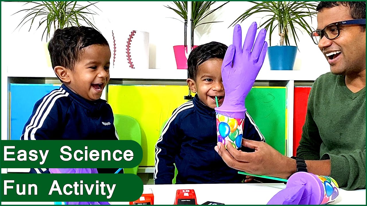 Glass + Gloves + Straw = Easy Fun I Science Fun Activity for Kids I ...