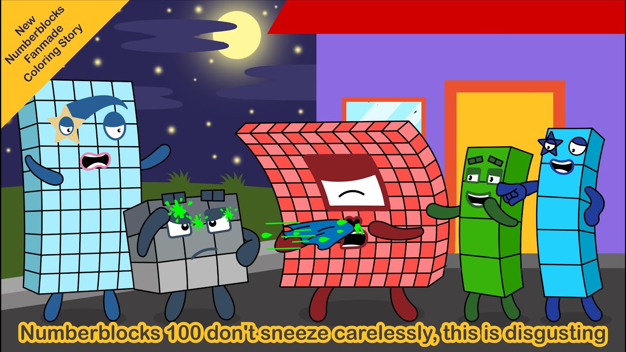 Numberblocks 100 don't sneeze carelessly, this is disgusting ...