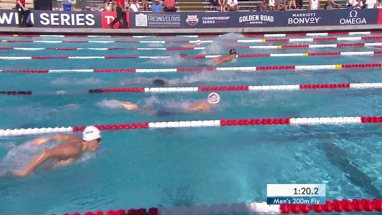 Men's 200m Fly B Final - 2019 TYR Pro Swim Series at Clovis - YouTube
