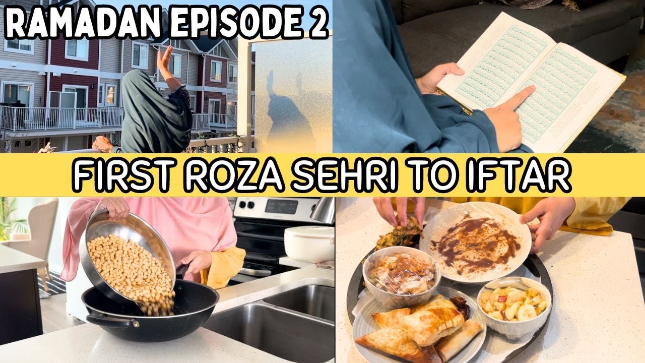 First Roza of 2024 🌙 Sehri to Iftar Routine with 3 Kids /Full Day ...