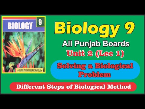 Biology 9th Chapter 2 Solving a Biological Problem (Different steps of ...