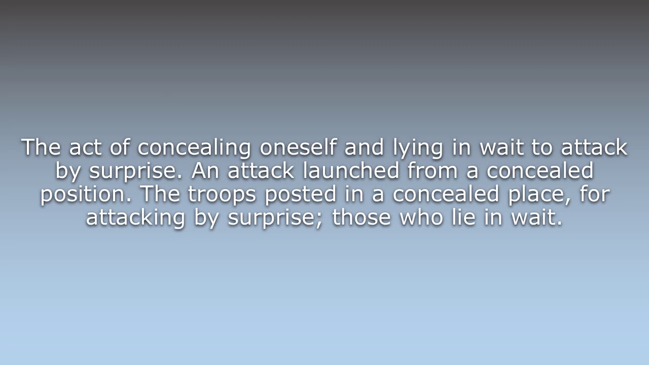 What does Ambush mean? - YouTube