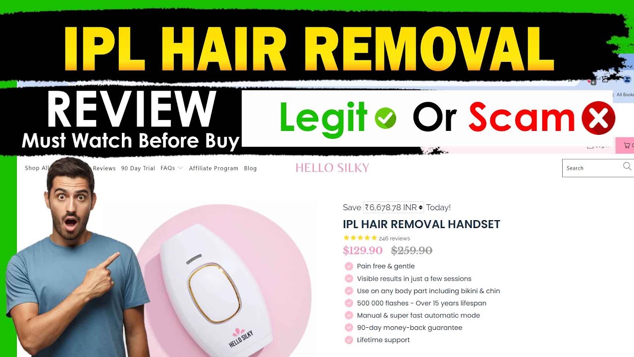 Silkier IPL Review, Is IPL HAIR REMOVAL LEGIT OR SCAM | IPL Hair ...