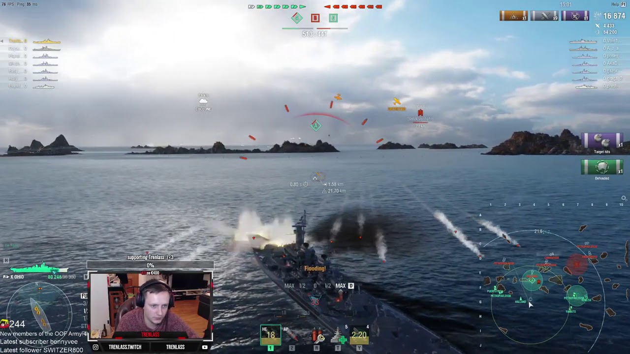 World of Warships - Ohio - clan battles the battleship setup works ...