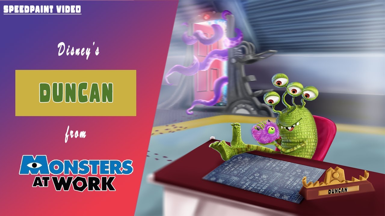 Speedpaint - Duncan, from Monsters at Work - YouTube