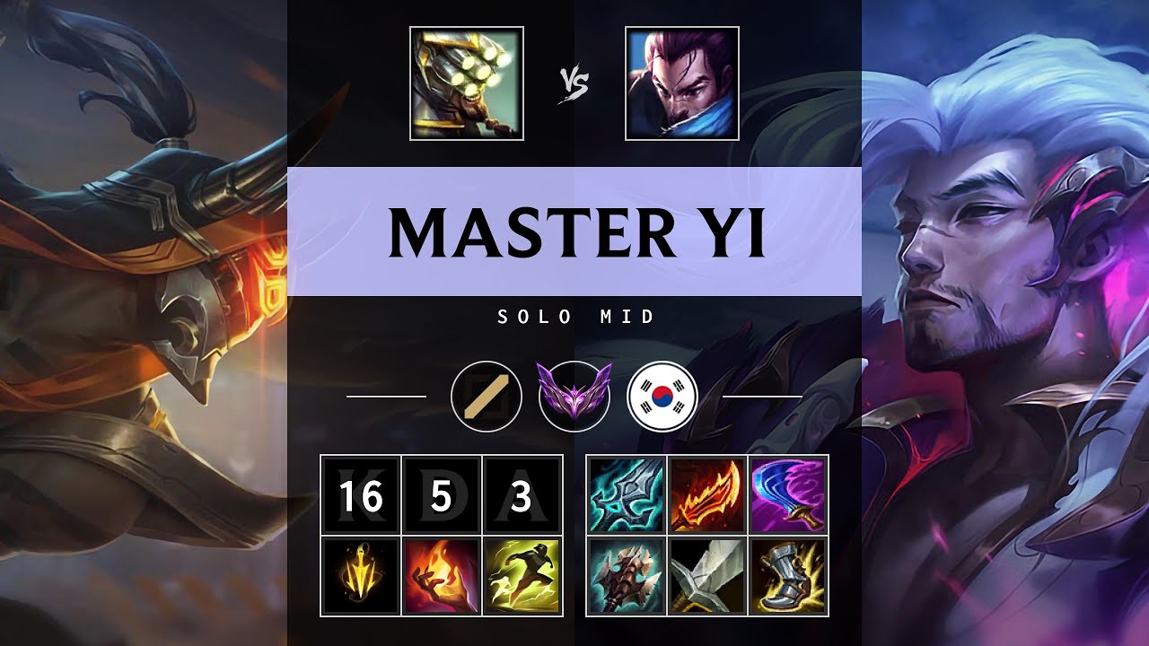 Master Yi Mid vs Yasuo - KR Master Patch 25.S1.3 - YouTube