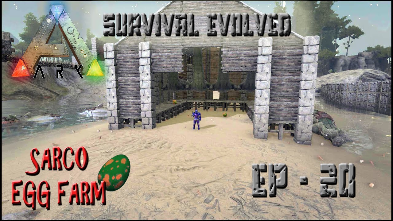 ARK: Survival Evolved - Sarco Egg Farm EP-20 - YouTube