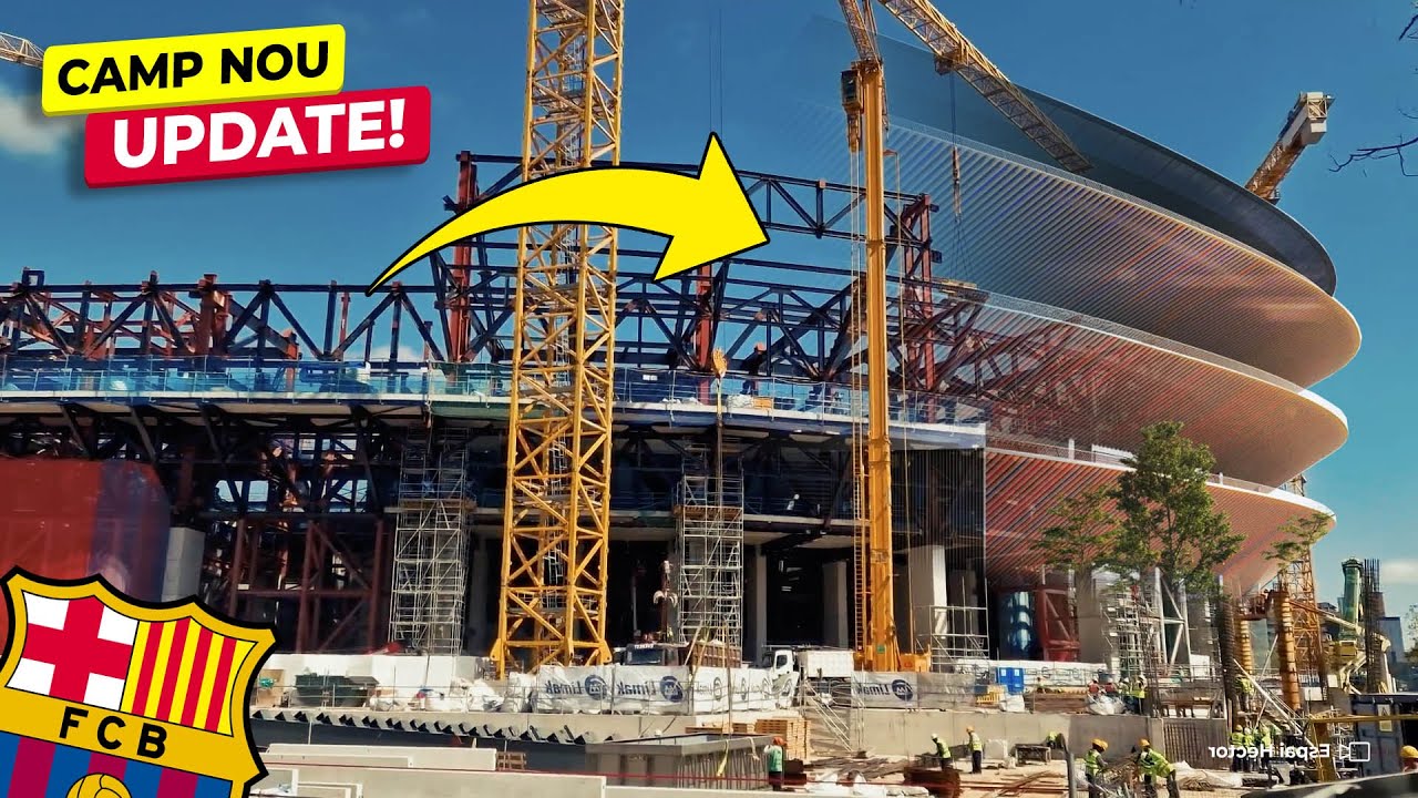 Camp Nou Construction Update (April 9, 2025) - YouTube