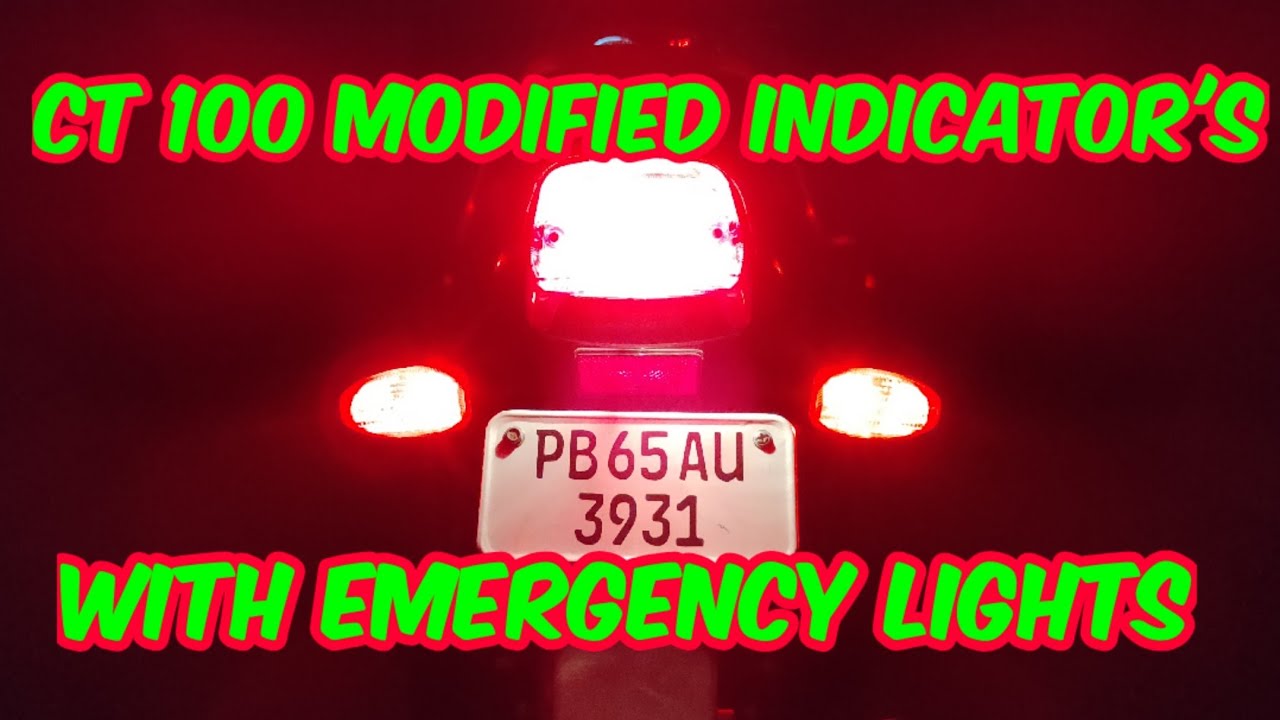 Pulsar indicators with emergency flashers in ct100 - YouTube