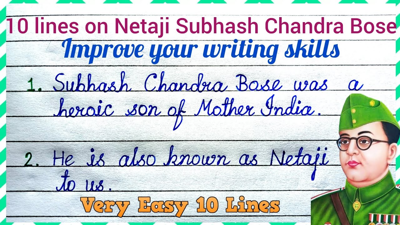 10 lines on Netaji Subhash Chandra Bose | Subhash Chandra Bose essay in ...