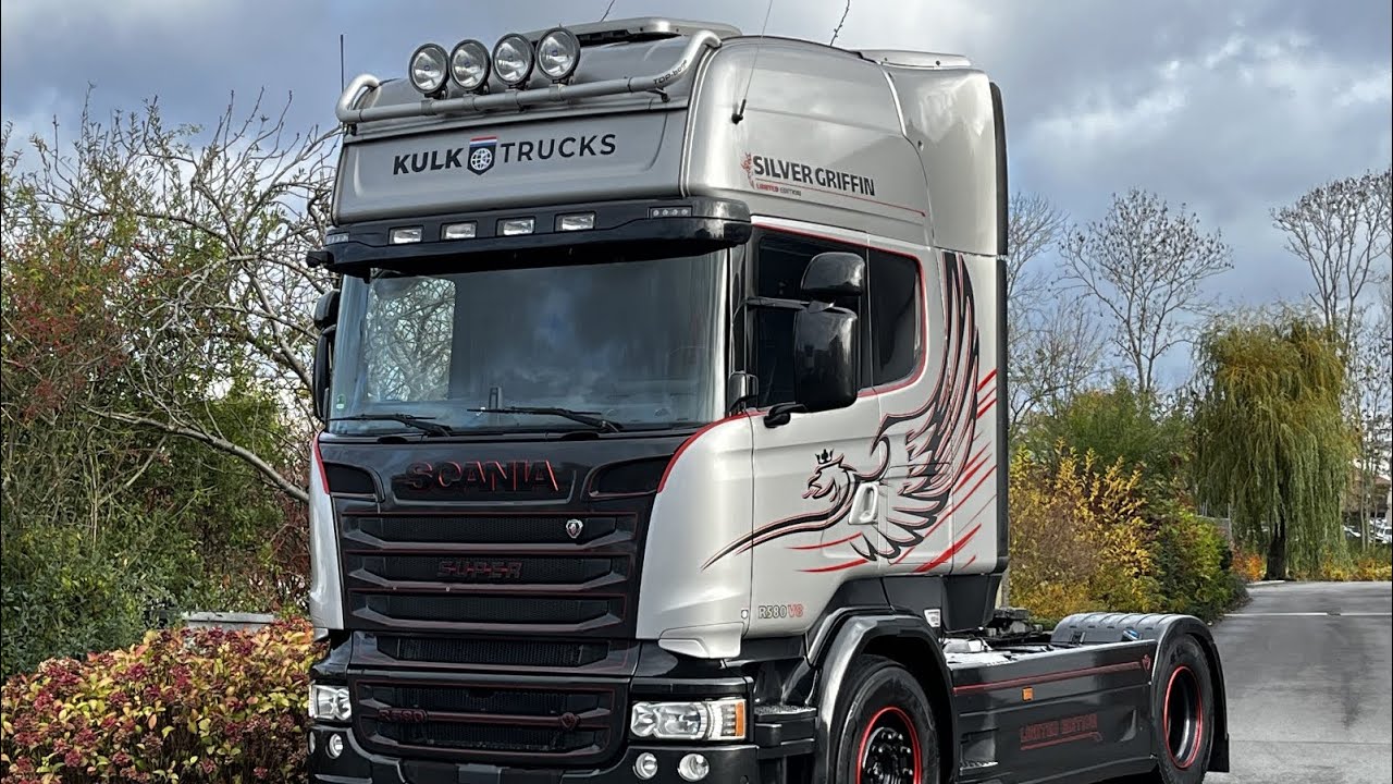 SCANIA V8 R580 Silver Griffin 37/100 - Year 2015 - YouTube