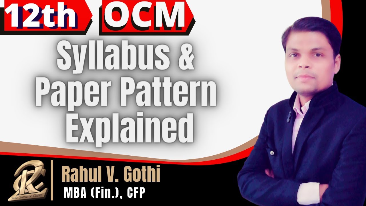 12th OCM Syllabus & Paper Pattern Explained 2020-21 - HSC OCM Syllabus ...