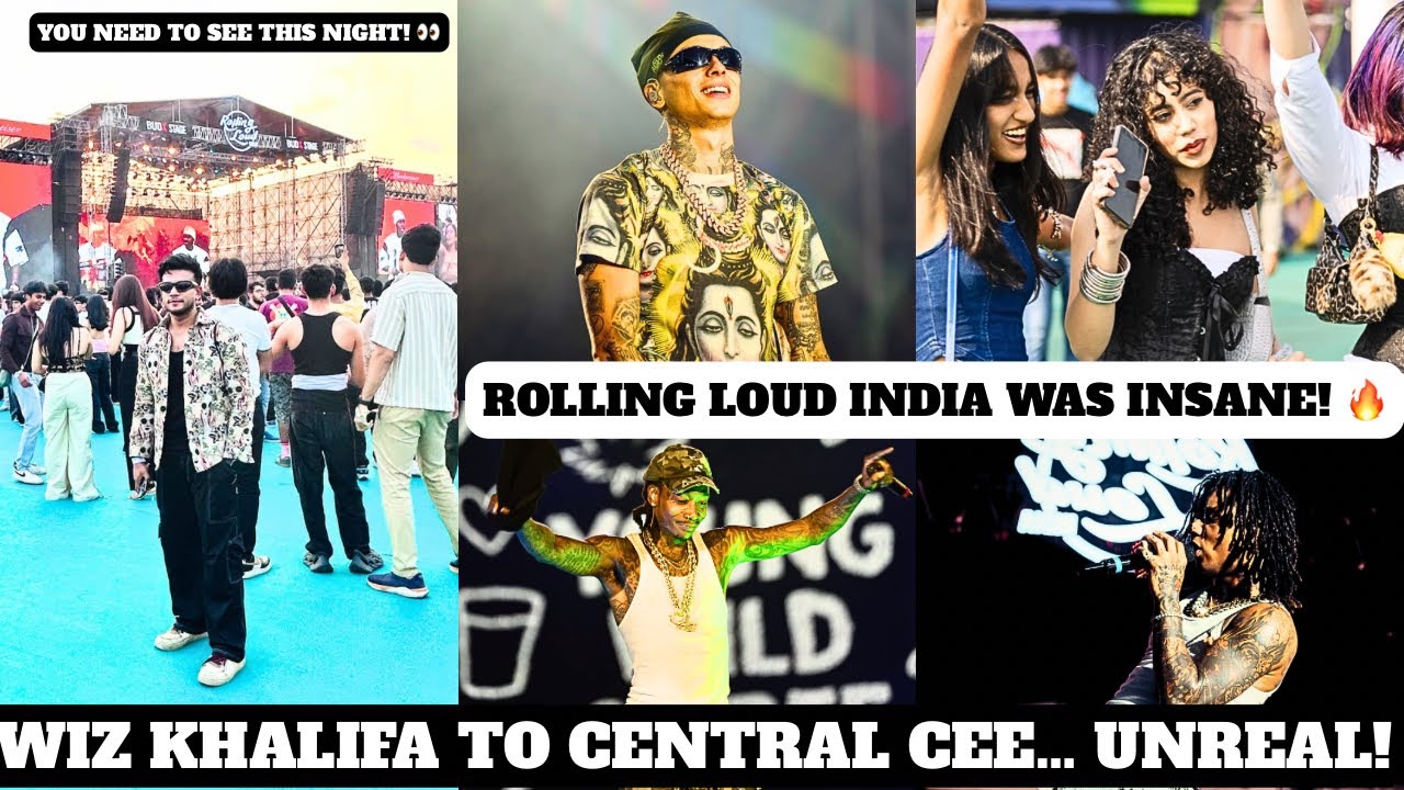 Rolling Loud India 2025 Full Concert Vlog | Wiz Khalifa, Central Cee ...