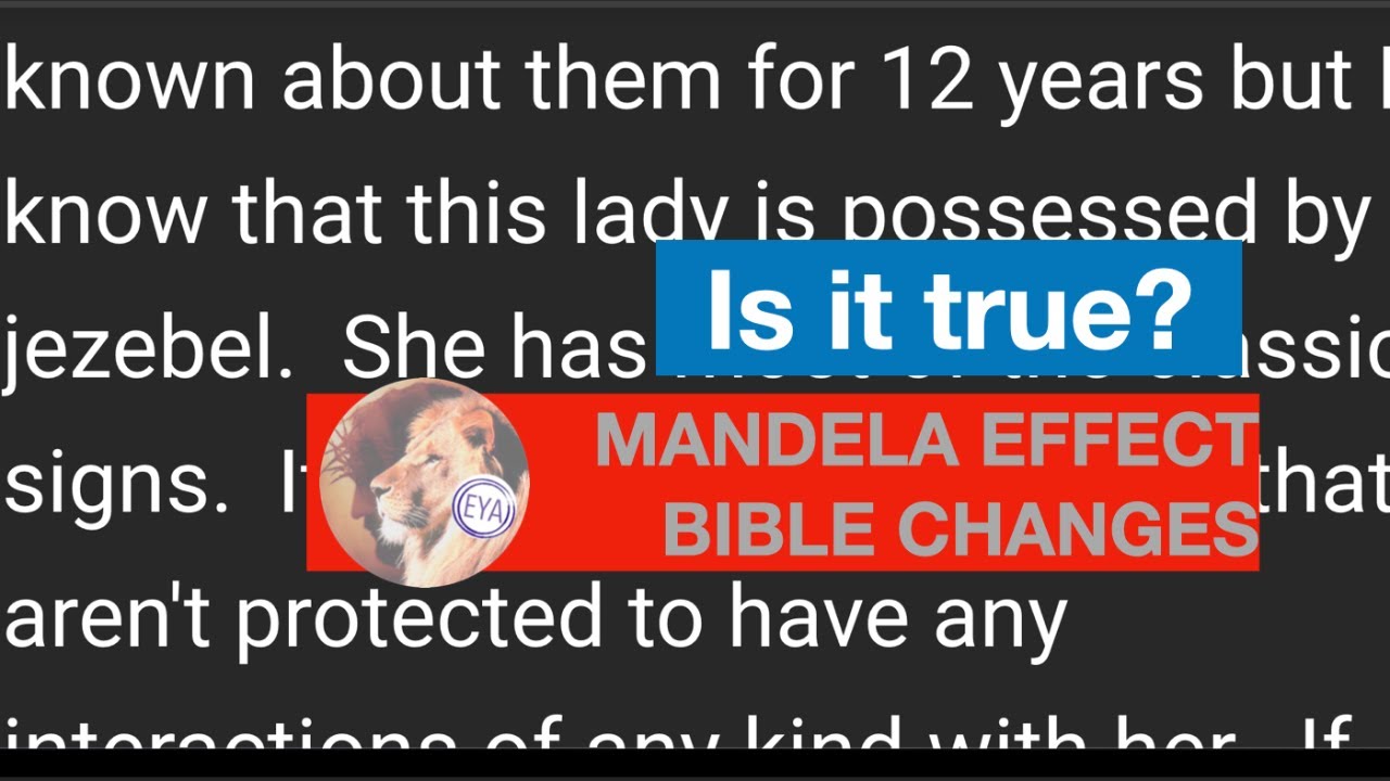 Mandela Effect: When They are More Angry with the Messenger than the ...