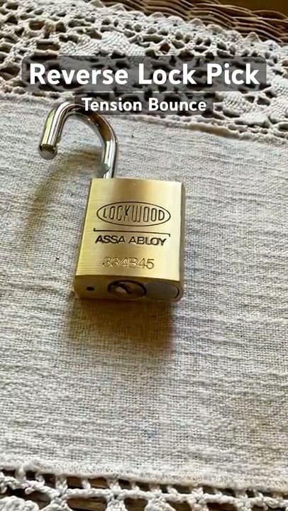 Overset Rebound Reverse Lock Pick Tension Bounce Technique #lockpicking ...