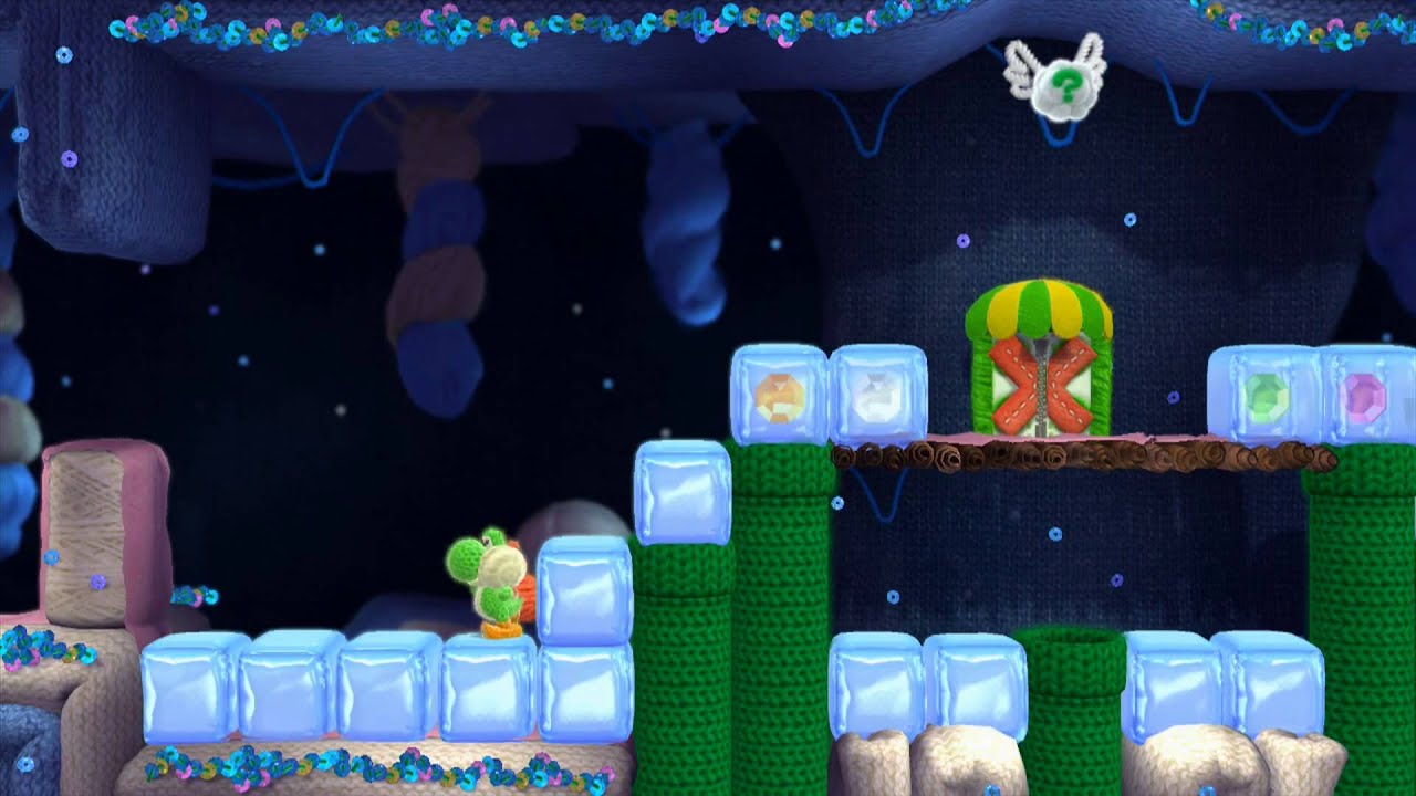 Let's Play Yoshi's Woolly World! Part 35 - Fluffy Snow, Here We Go ...
