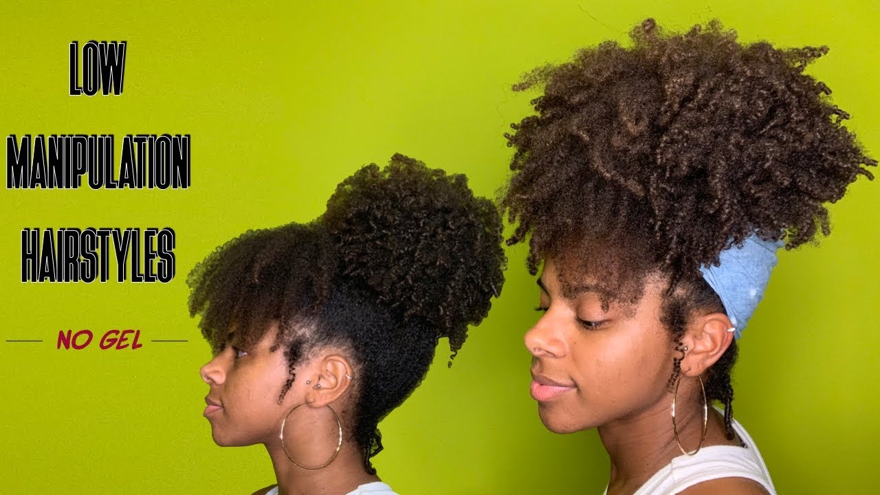 Low Manipulation Hairstyles for Failed or Old Type 4 Wash & Go | NO GEL ...