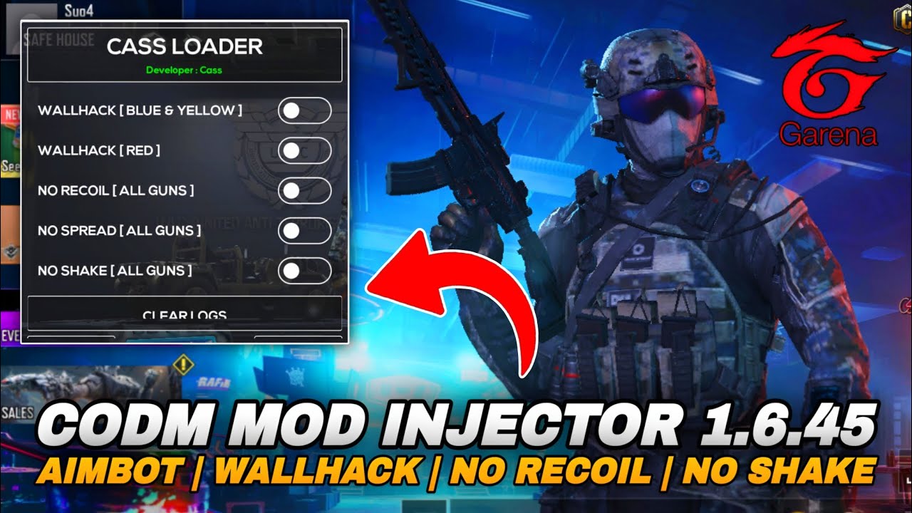 NEW! CASS INJECTOR/LOADER FOR CODM GARENA 1.6.45 | AIMBOT | WALL HACK ...