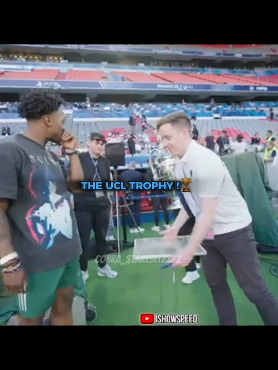Ishowspeed Lifts The UCL Trophy 🥶🔥 #ishowspeed #ucl #edit - YouTube