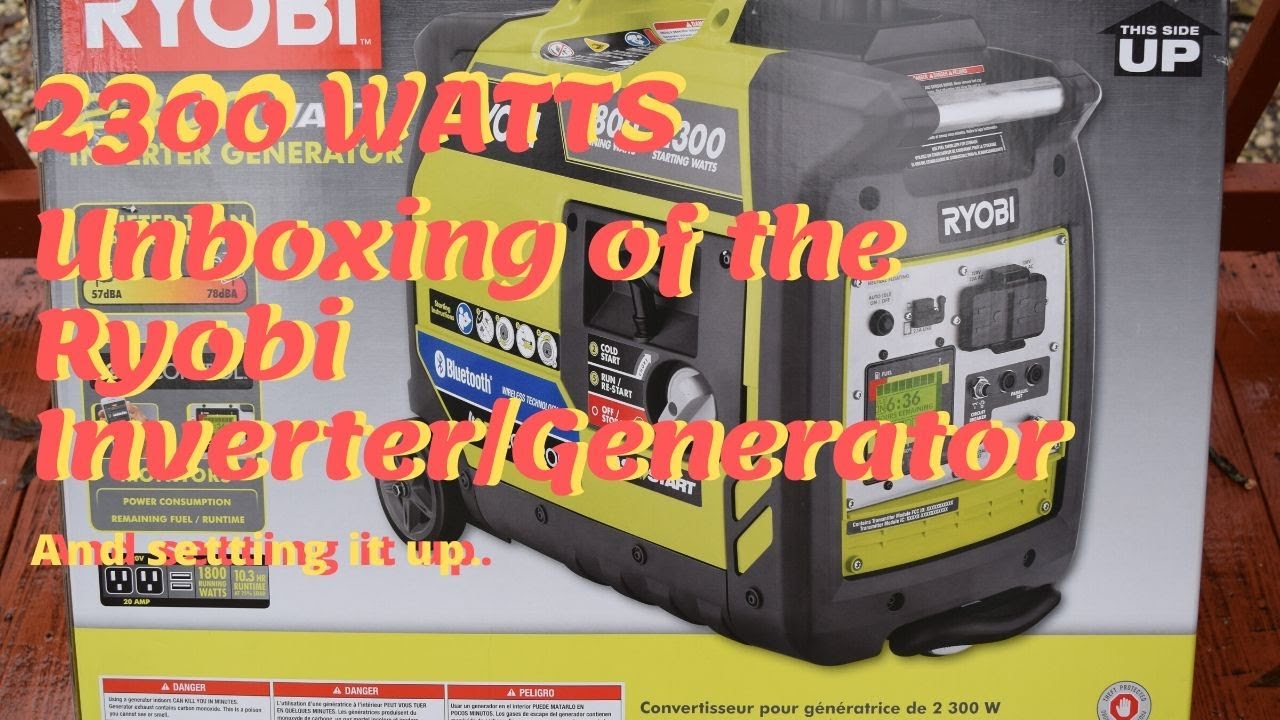 Ryobi 2300 Watt Generator/Inverter - YouTube