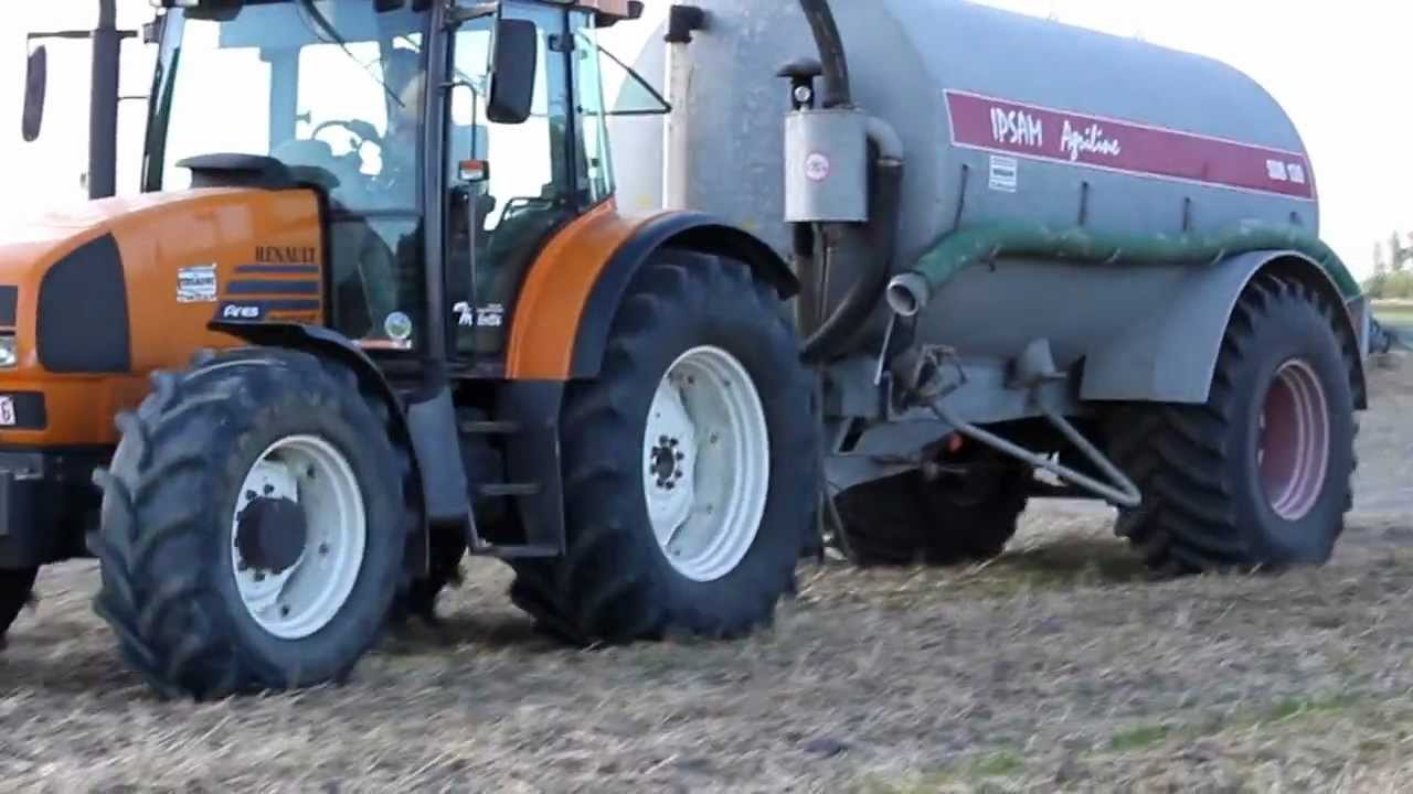 Renault ares 640 rz slijk voeren - YouTube