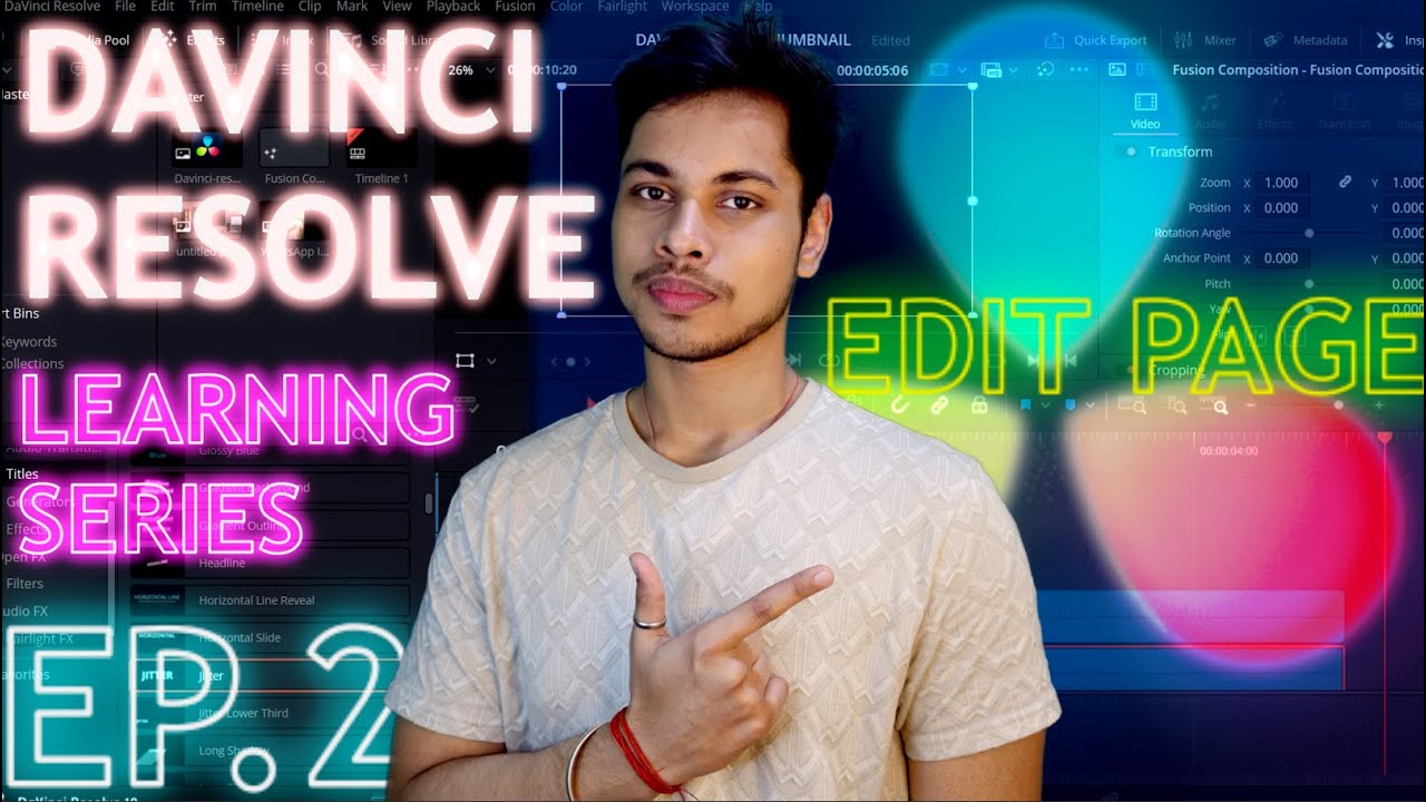 EP.2 DaVinci Resolve Learning Series| Edit Page Basics - YouTube