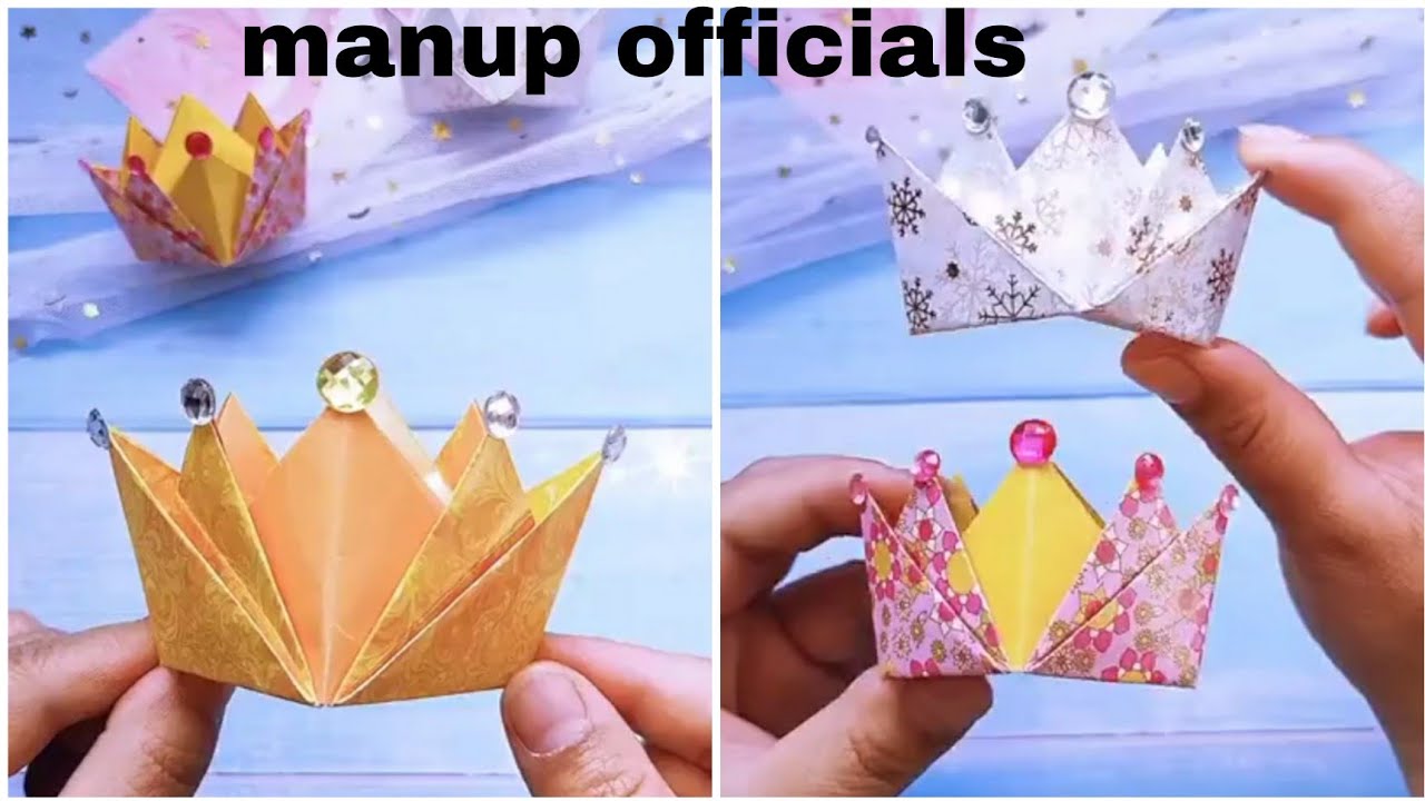 How to make paper princess crown | #princess #crown #doll | #mini art ...