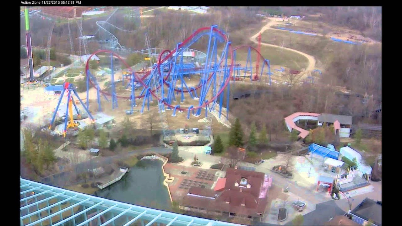 Kings Island 2014: Banshee Construction Time Lapse (Week 18: 11/25/13 ...
