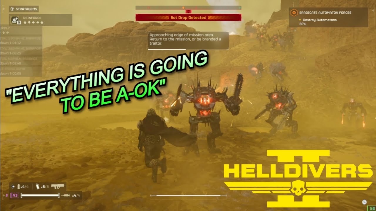Playing With A NOOB on Hell Dive 10 Difficulty For The First Time ...