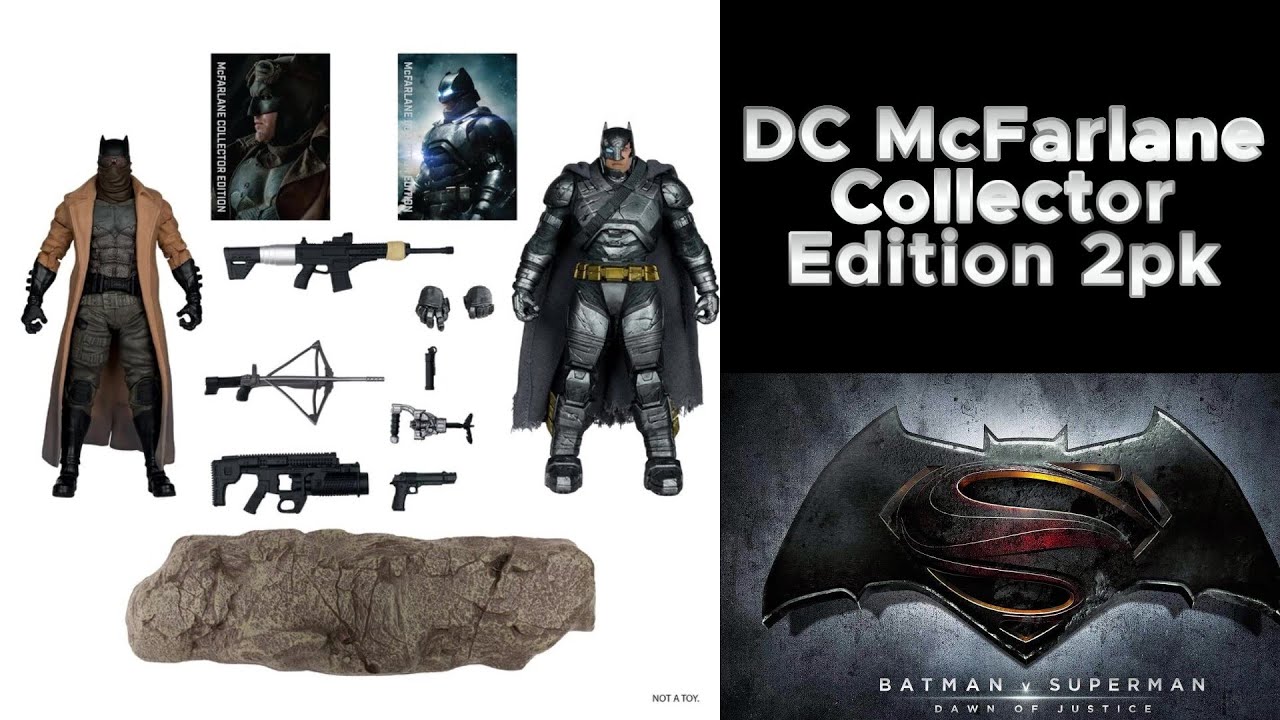 Dc McFarlane Collector Edition BvS Dawn of Justice 2pk - YouTube