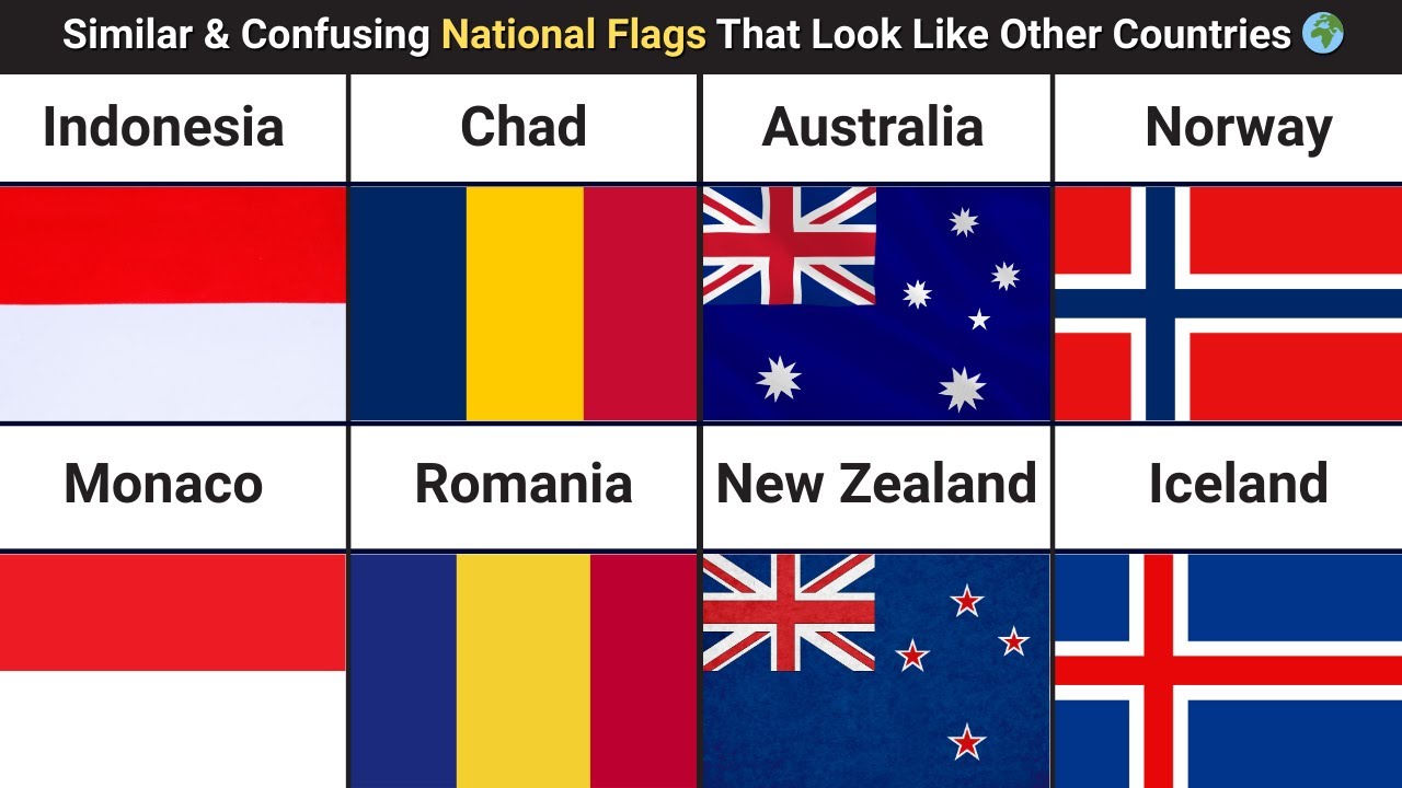 Top 50 Flags That Look Like Other Countries 🌍 | Similar & Confusing ...