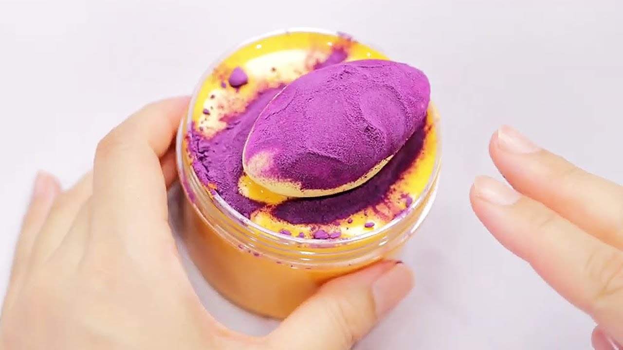【ASMR】スイートポテトな韓国スライム Sweet Potato Slime【音フェチ】 - YouTube