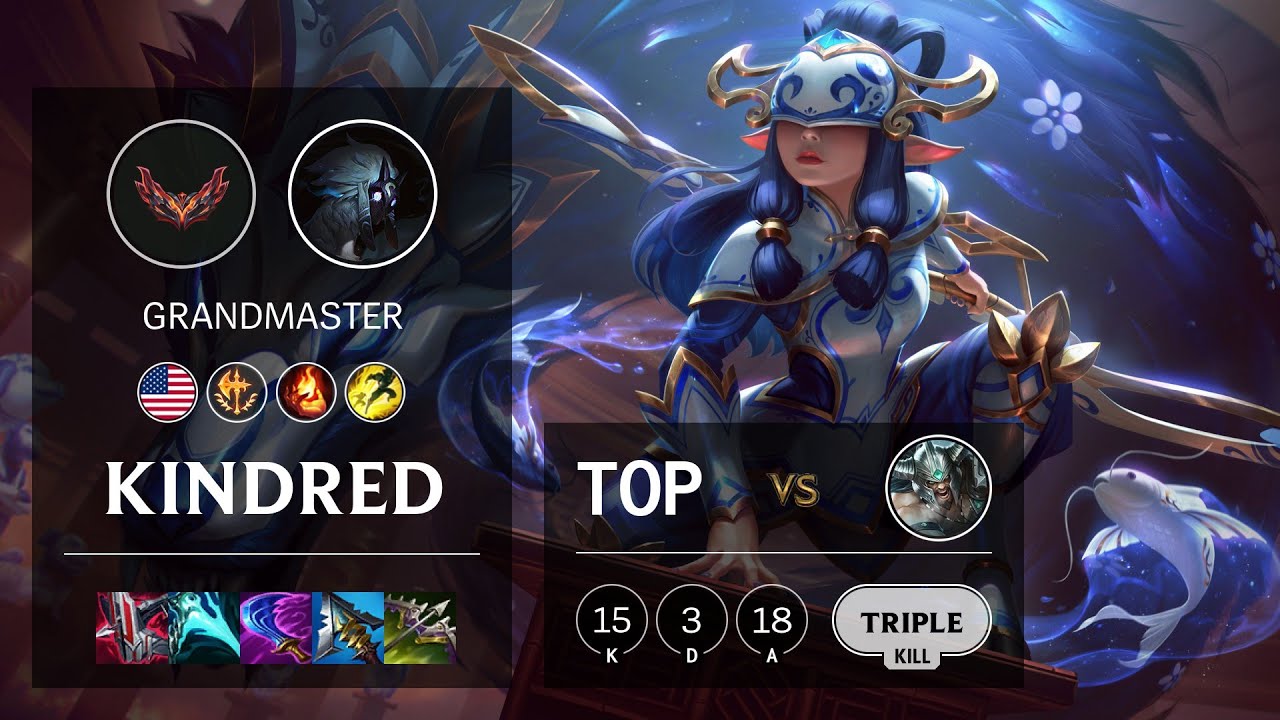 Kindred Top vs Tryndamere - NA Grandmaster Patch 12.5 - YouTube