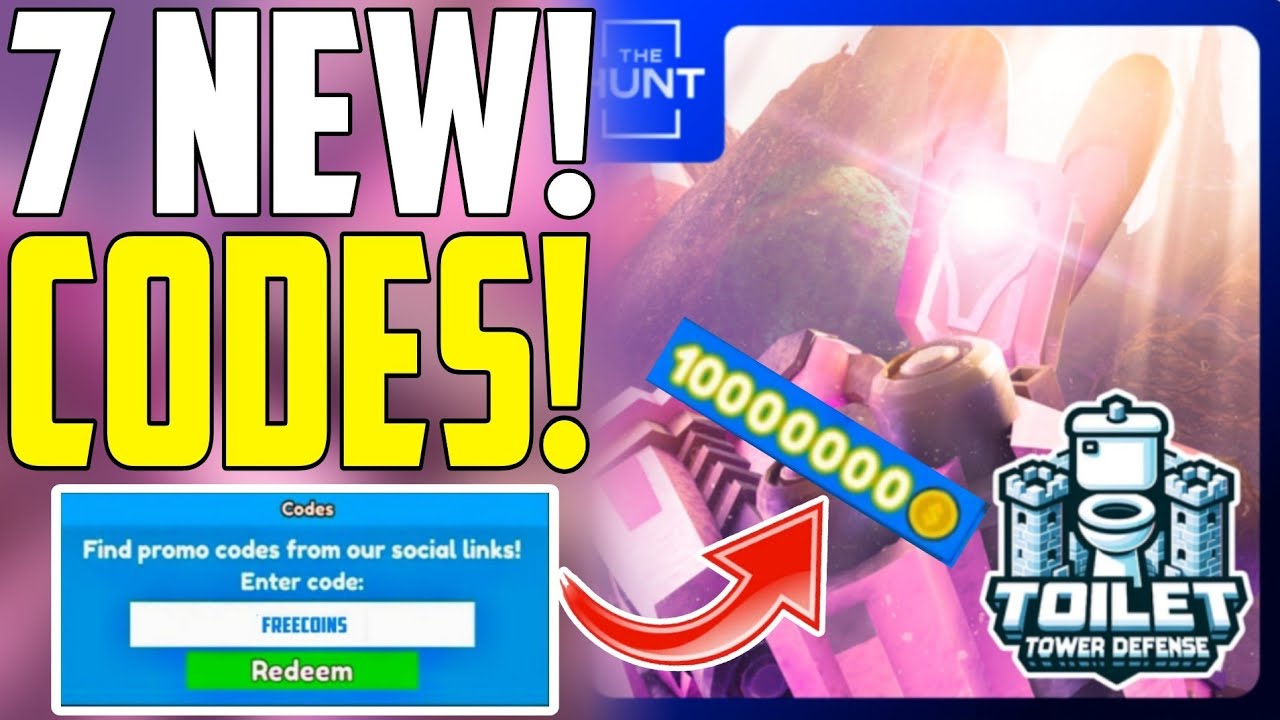 NEW*ALL WORKING CODES FOR TOILET TOWER DEFENSE - ROBLOX TOILET TOWER ...