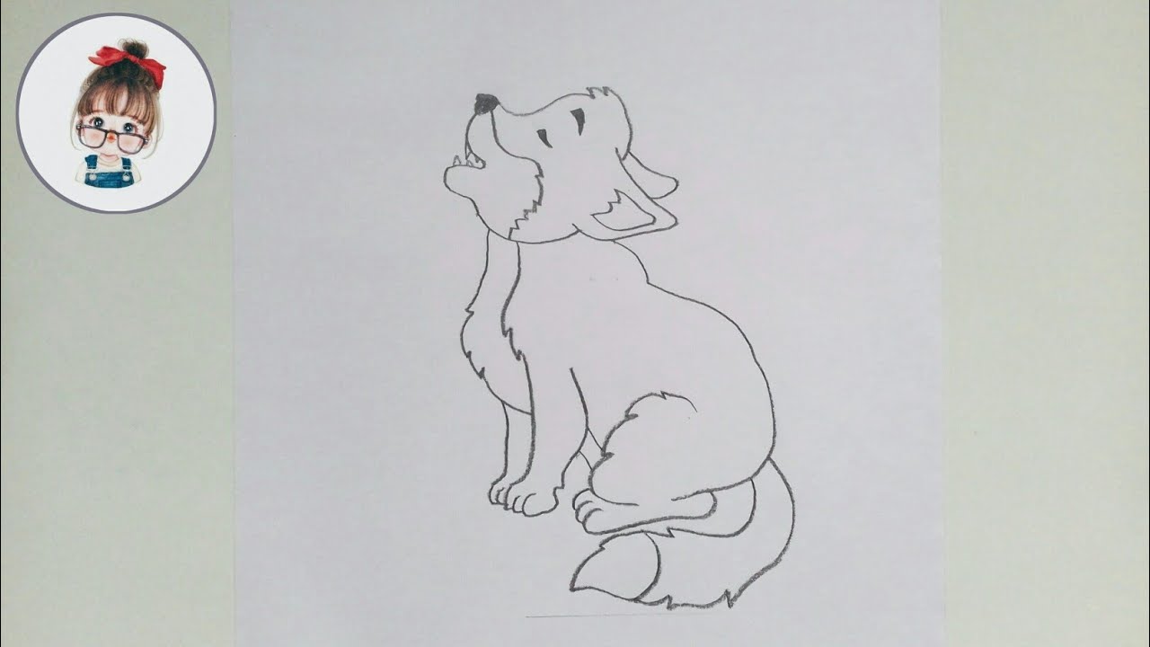 how to draw a cute wolf easy step by step | easy cute wolf drawing ...