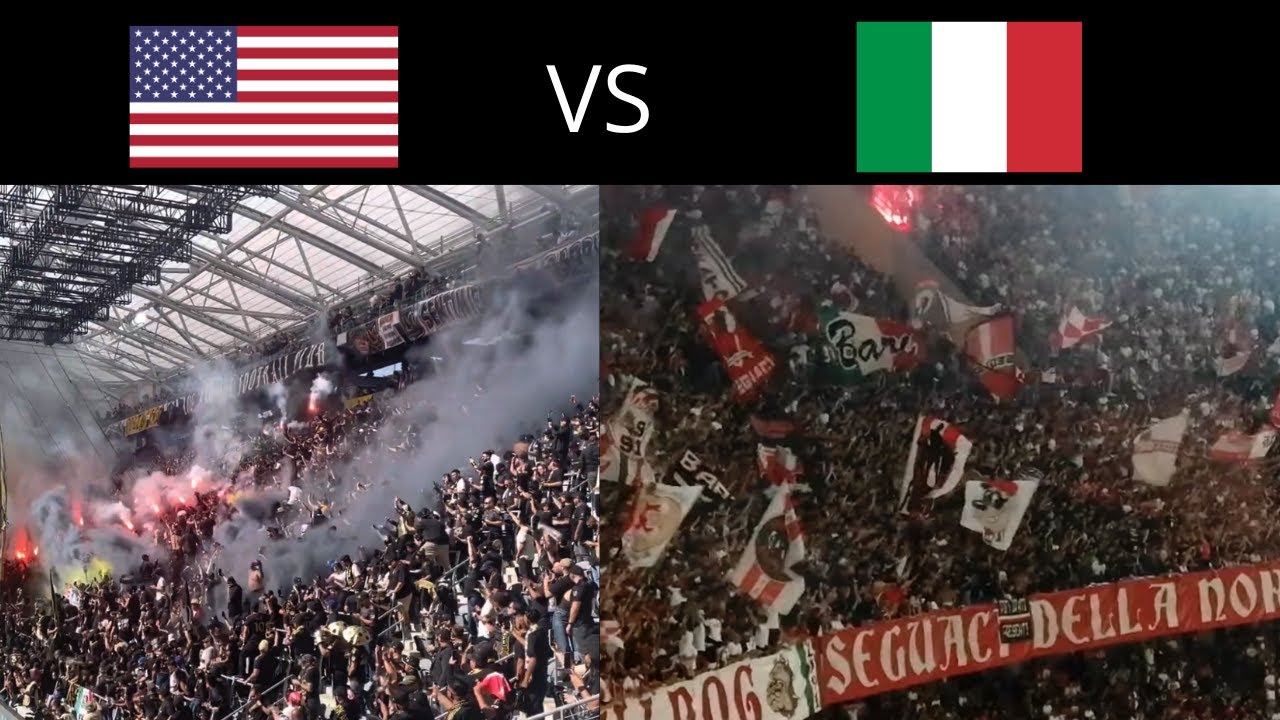 American Fans vs Italian Fans [FOOTBALL ATMOSPHERE] - YouTube