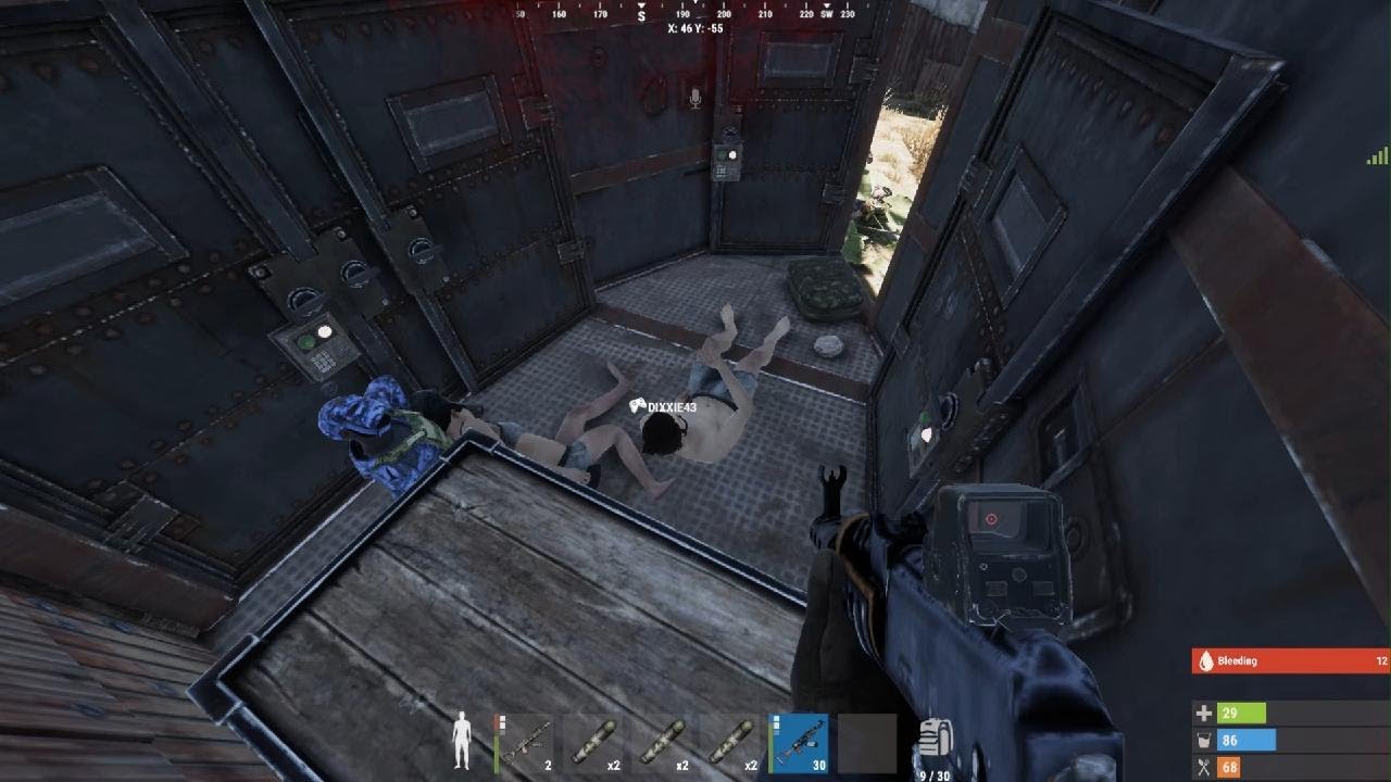 Rust going deep on a zergs raid base - YouTube