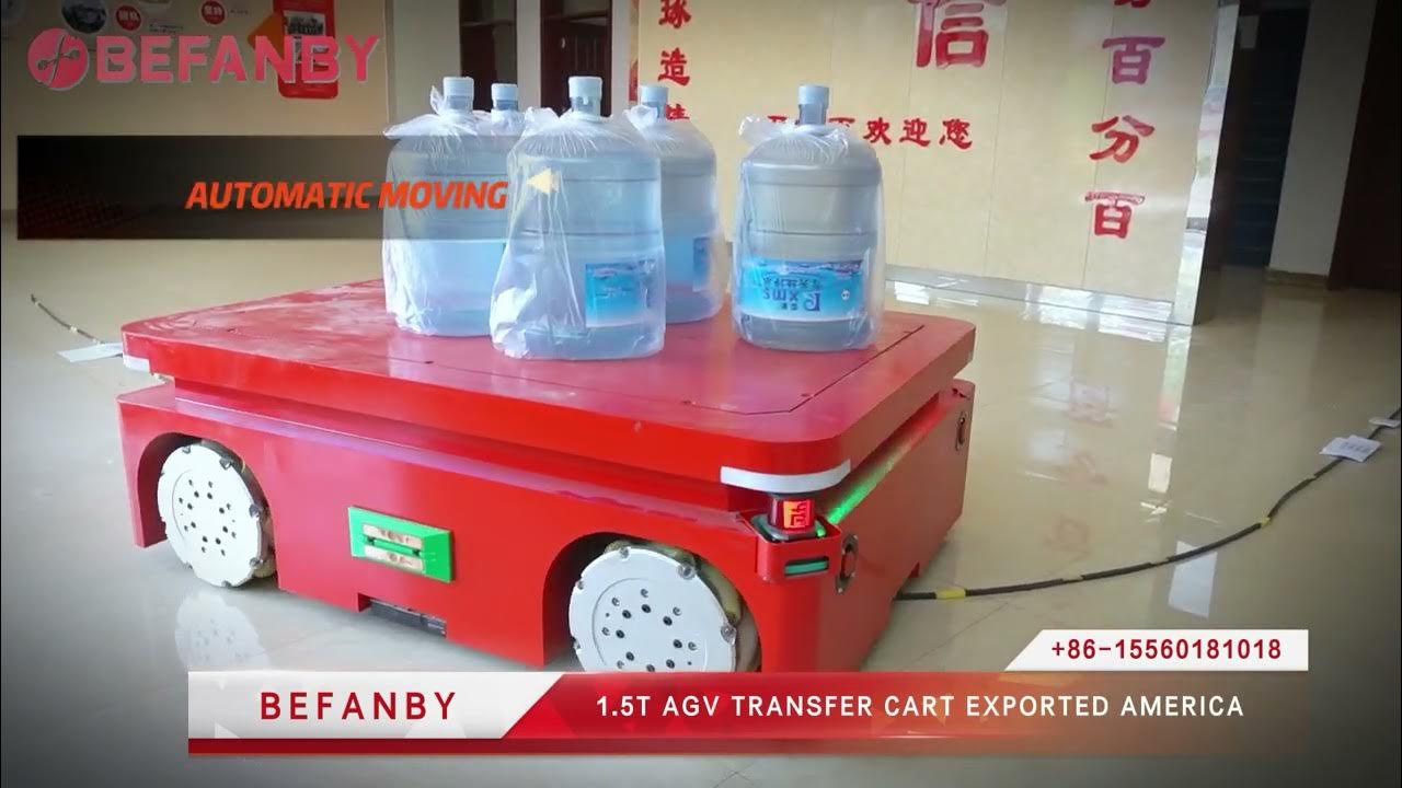 1.5T AGV Transfer Cart Factory, Automated Guided Vehicle Exported America - YouTube