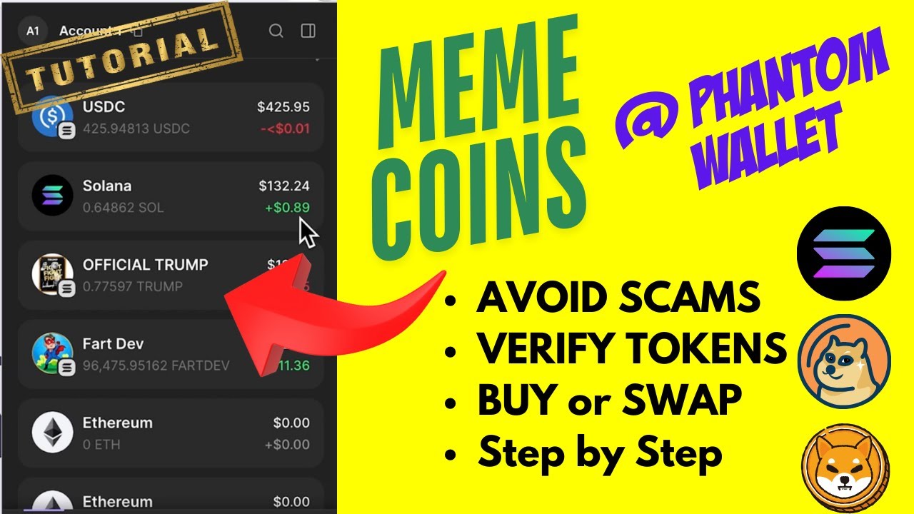 Phantom Wallet Meme Coin Swap & Trading Tutorial | Meme Tokens on ...