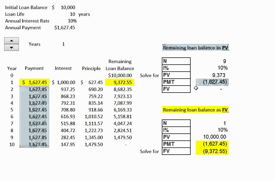 Building an Amortization Table - YouTube