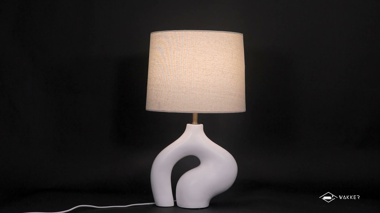Oblong Loop Table Lamp White - YouTube