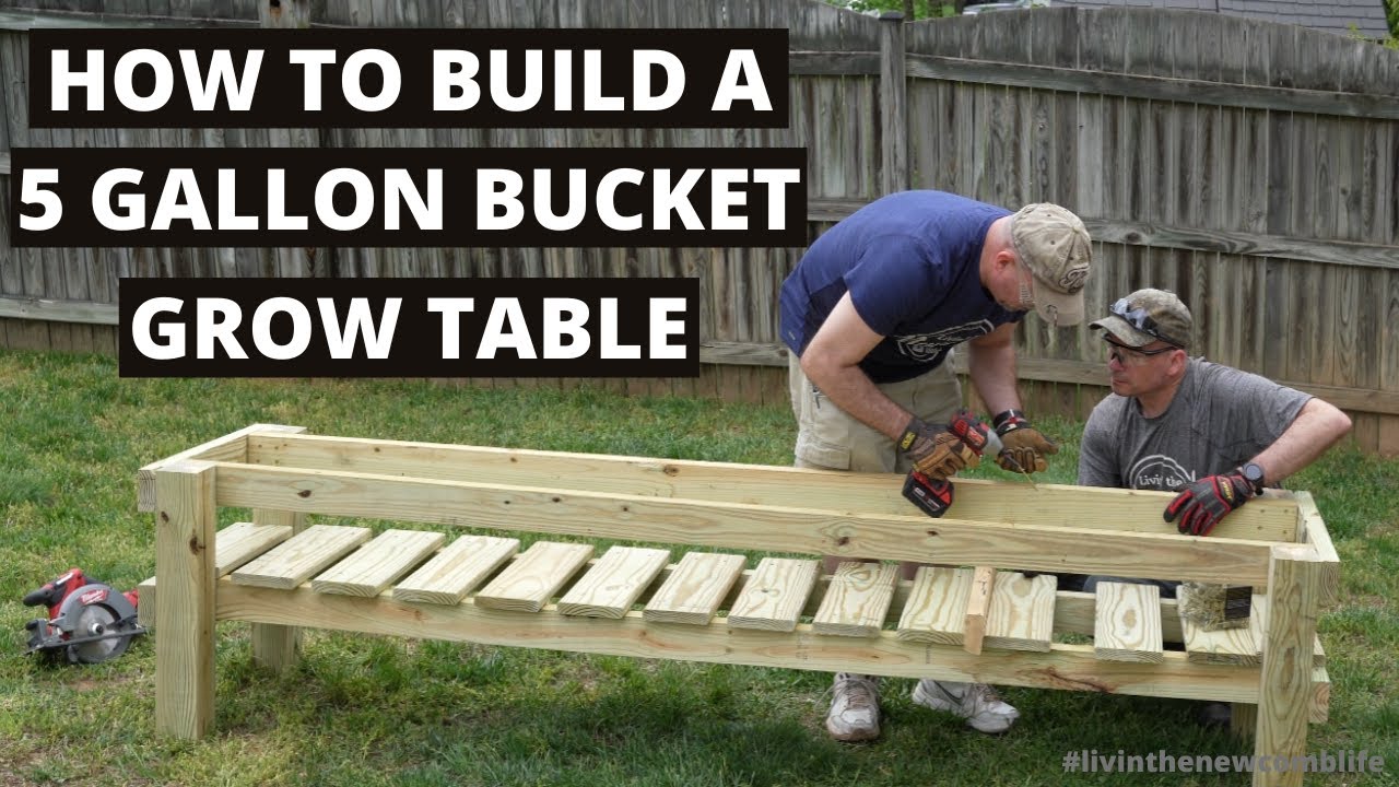 HOW TO BUILD A 5 GALLON BUCKET GROW TABLE #110 - YouTube