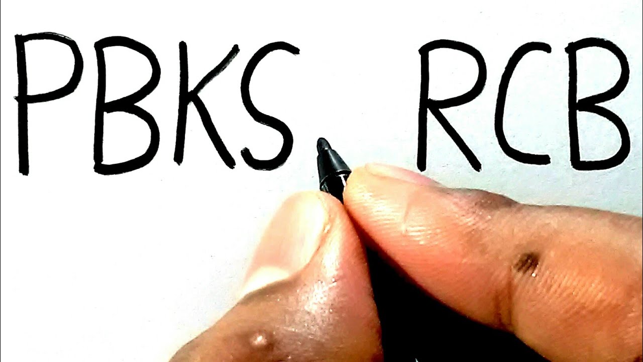 Drawing PBKS vs RCB Battle, How to Turn word PBKS RCB into KL Rahul ...