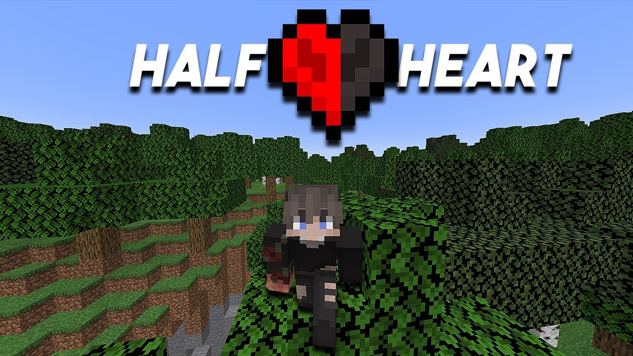 Minecraft But Half a Heart - YouTube