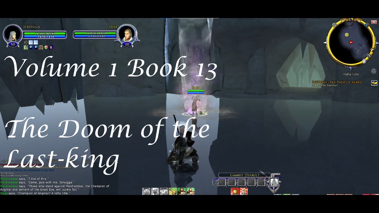 LOTRO Volume 1 Book 13 Doom of the Last king - YouTube